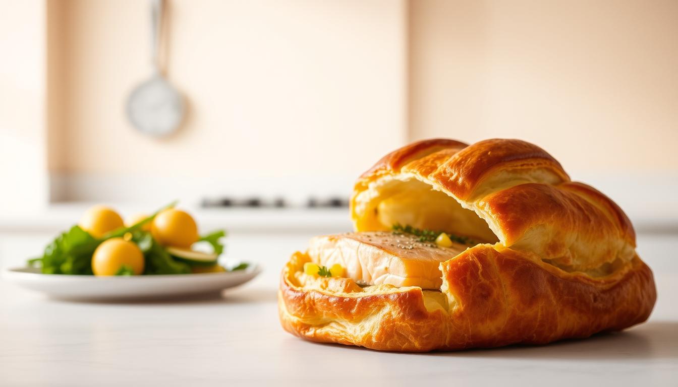 Salmon en Croute Recipe | Easy Puff Pastry Salmon | Meat Recipe Masters